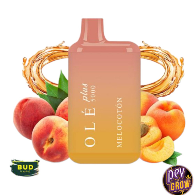 Compra Pod desechable Melocotón Ole Plus 5000 by Bud Vape | PEV