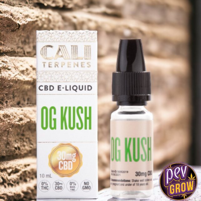 CBD E Liquid OG Kush | Buy CBD Vaping Liquid Cali Terpenes | PEV