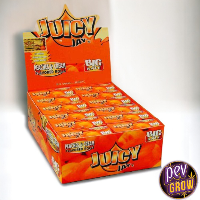 Compra Papel de fumar Juicy Jay´s Rolls Peach & Cream en Pevgrow