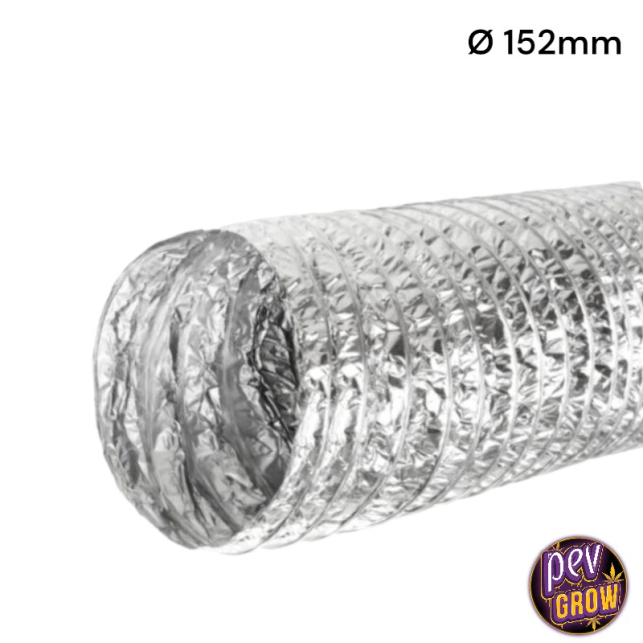 Buy Aluminum Flexible Ventilation Tube [152mm] 5m Pevgrow