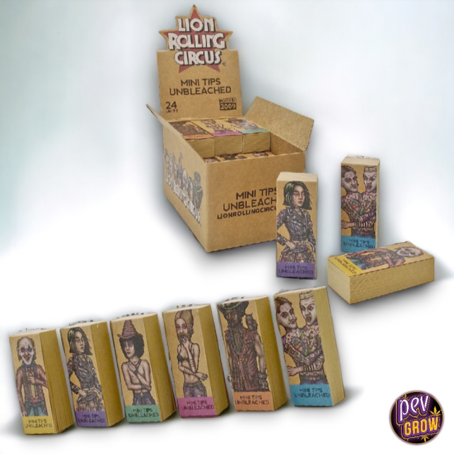 Buy Natural Mini Tips for Tobacco Lion Rolling Circus Filters | PEV