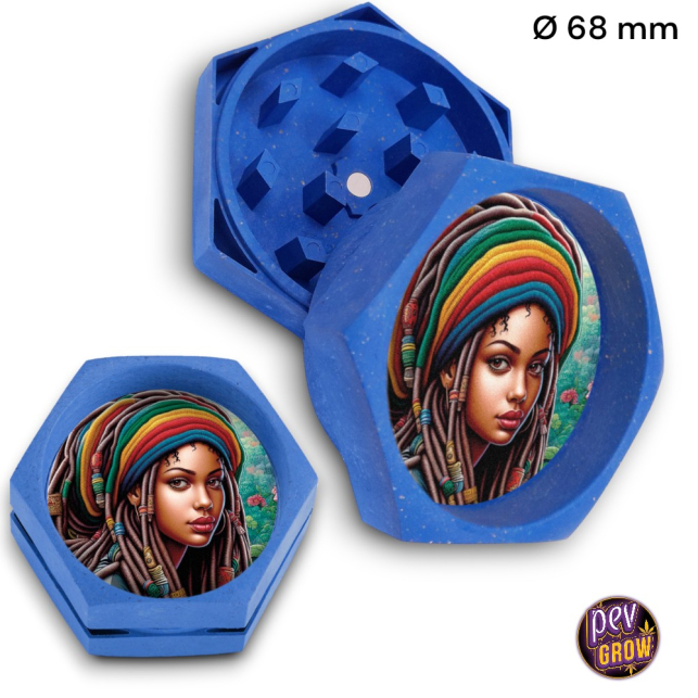 Buy 68 mm Biodegradable Hemp Rasta Grinder at Pevgrow: Sustainable Grinding