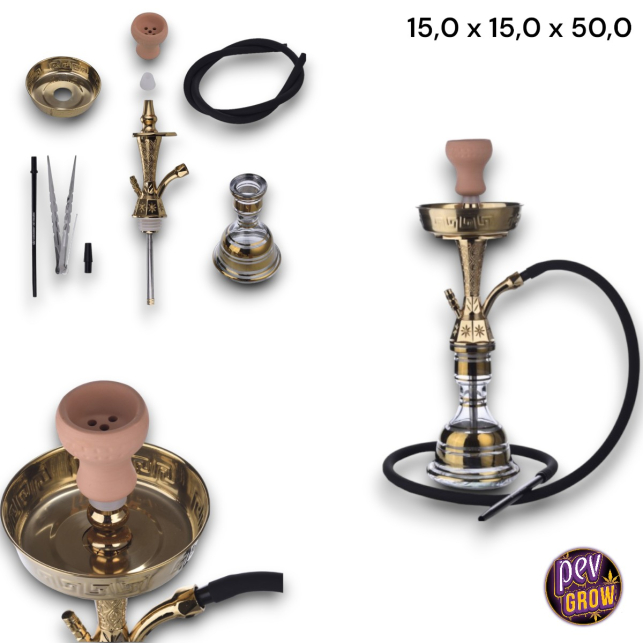 Buy Alhambra Gold Shisha 50 cm: Andalusian Elegance in Your Smoke | PEV