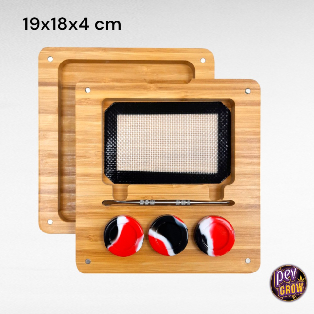 Buy Bamboo Box 19x18x4 cm + Dab BHO Kit at Pevgrow
