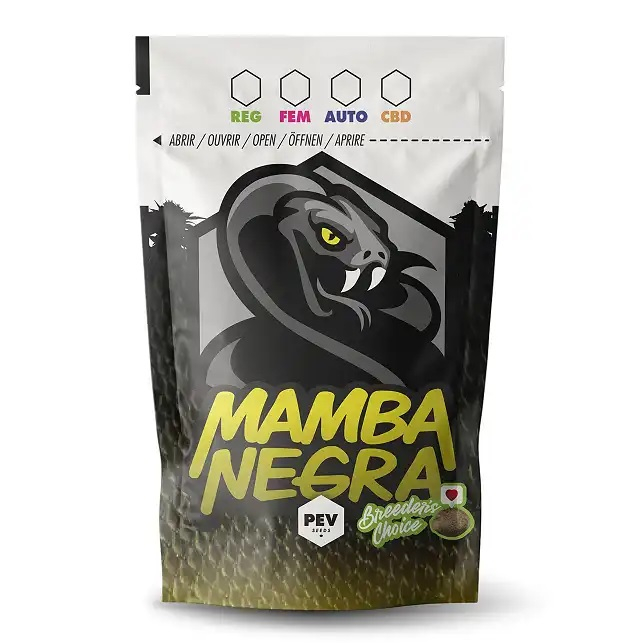 Pochon Weed Black Mamba PEV Seeds - Emballer le Cannabis chez PEV