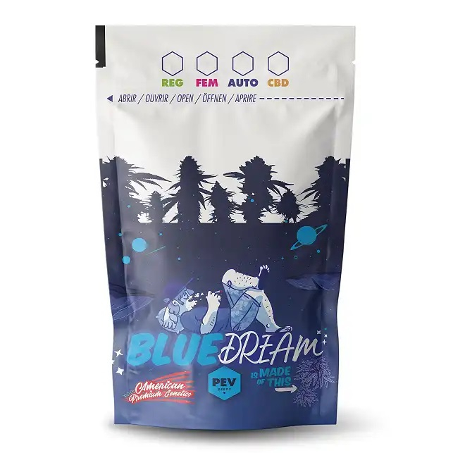 Blue Dream Marijuana Bag PEV Seeds - Buy Cannabis Packaging Bag at PEV