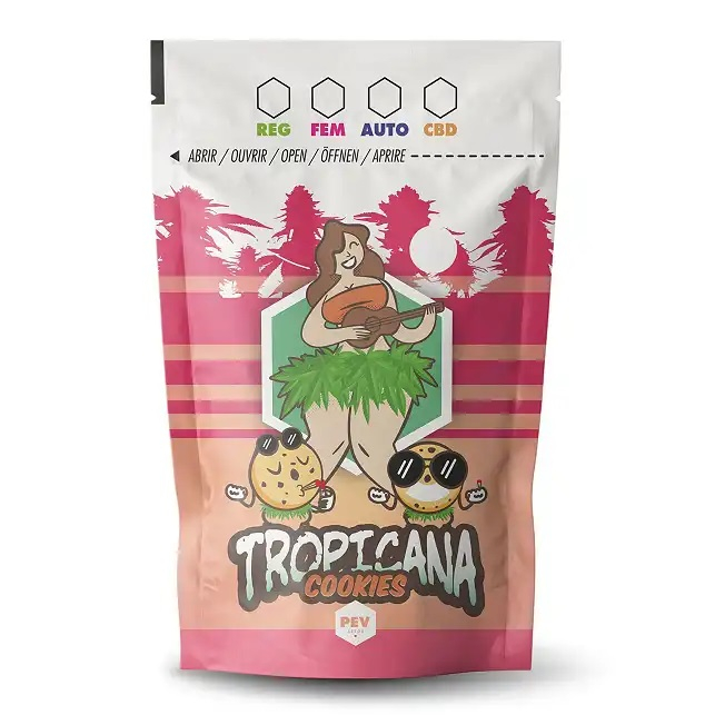 Tropicana Cookies Marijuana Bag PEV Seeds - Buy Cannabis Packaging Bag at PEV