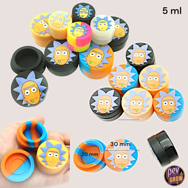 Buy 5ml Rick & Morty silicone boxes for BHO at PEV.