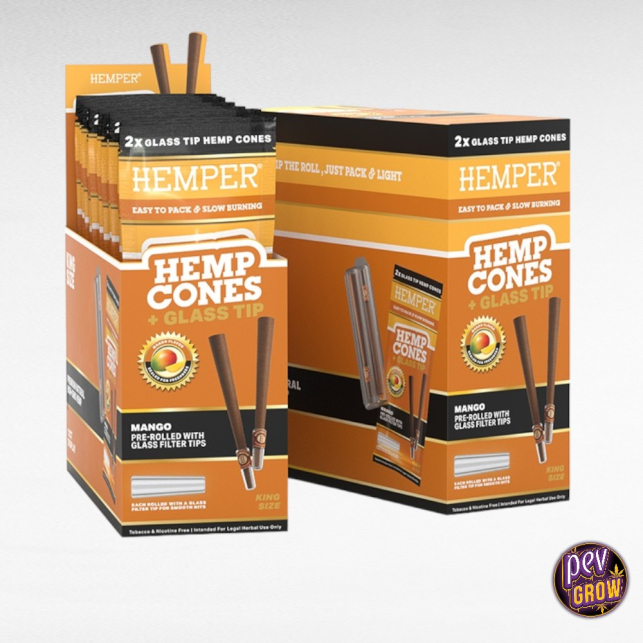 Buy King Size Hemp Blunt Cones with Mango Crystal Tip (Hemper)