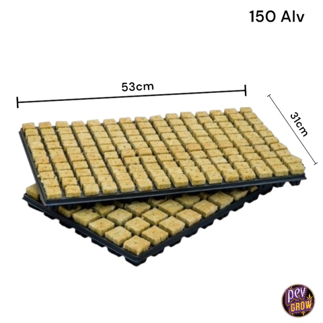 Buy Cheap 150-cell Rockwool Tray (530x310mm) at Pevgrow.