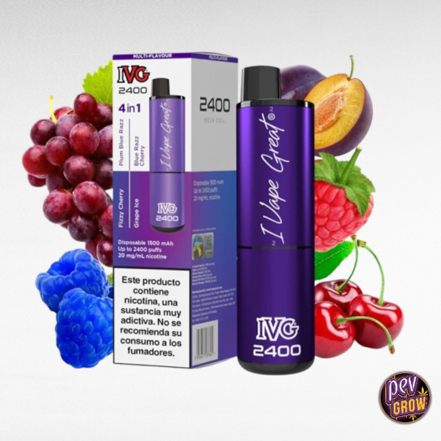 Buy IVG 2400 Purple Edition 20mg: Multi-flavor Disposable Pod - 2400 ...