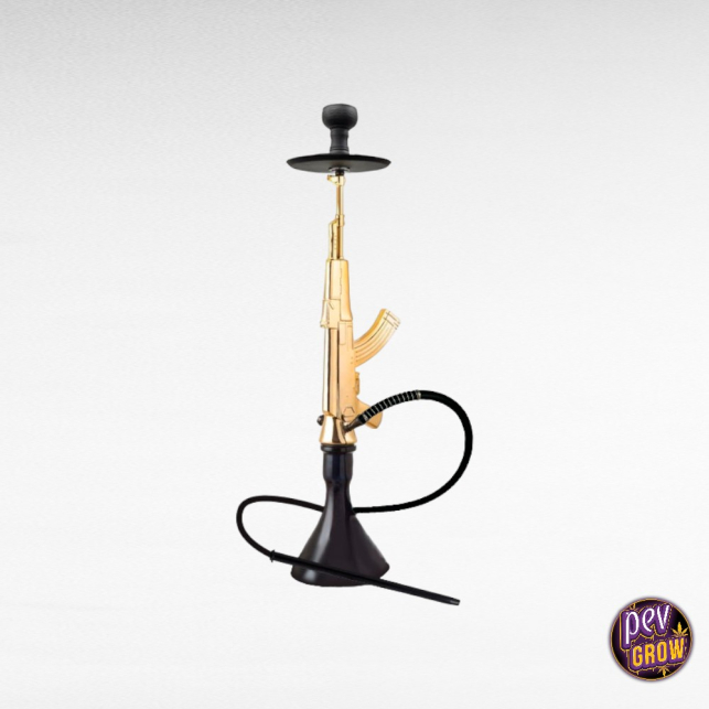 Shisha AK-47 Dorée 84 cm | Achetez une Chicha Cher sur Pevgrow.