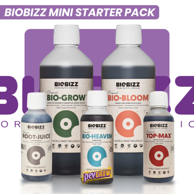 Buy the Complete Biobizz Mini Starter Pack at Pevgrow | Quality and Performance.
