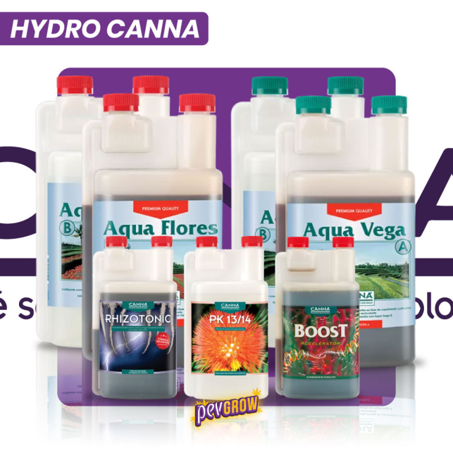 Kit Hydro Canna : Complet pour la culture hydroponique chez Pevgrow.