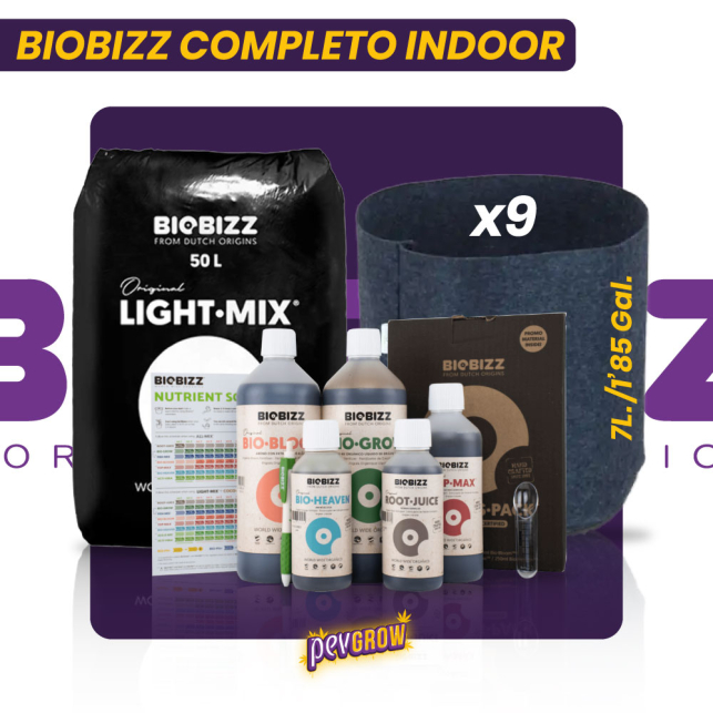 Compra Kit Biobizz Completo Indoor para un cultivo orgánico en Pevgrow