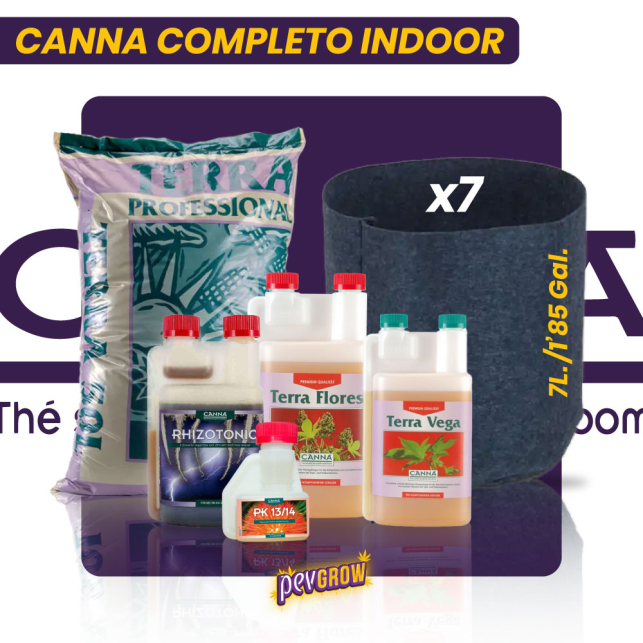 Buy Complete Indoor Canna Kit with all the elements at Pevgrow.