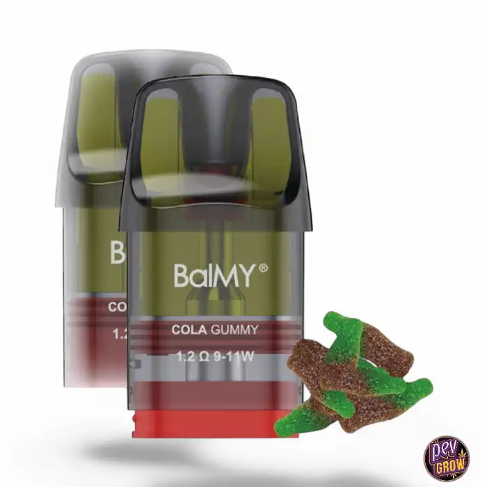 Compra 2 Cápsulas Recargables Pod Elite Cola Gummy 20mg Balmy en Pevgrow