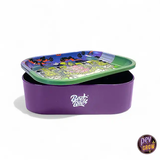 Best Buds Rolling Tray with Storage Tin - Pevgrow